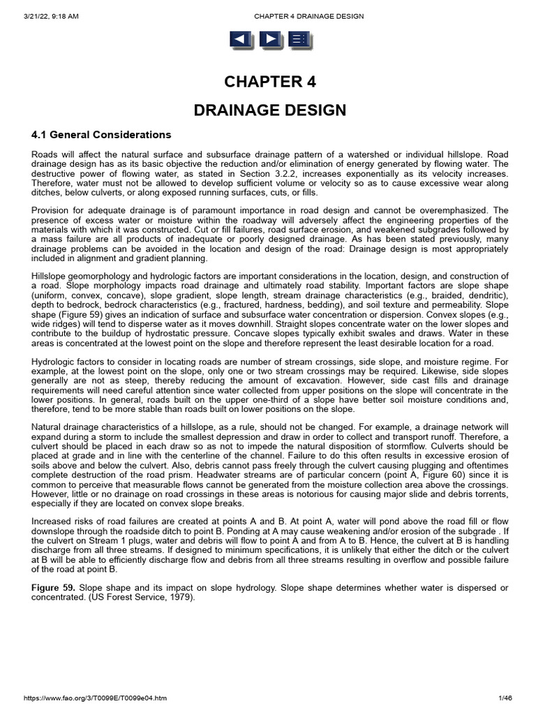 Chapter 4 Drainage Design (Nomograph) | PDF | Surface Runoff | Road
