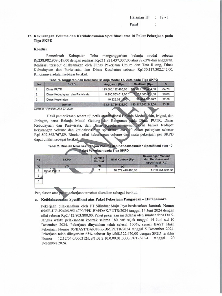 Temuan No.12 PU | PDF