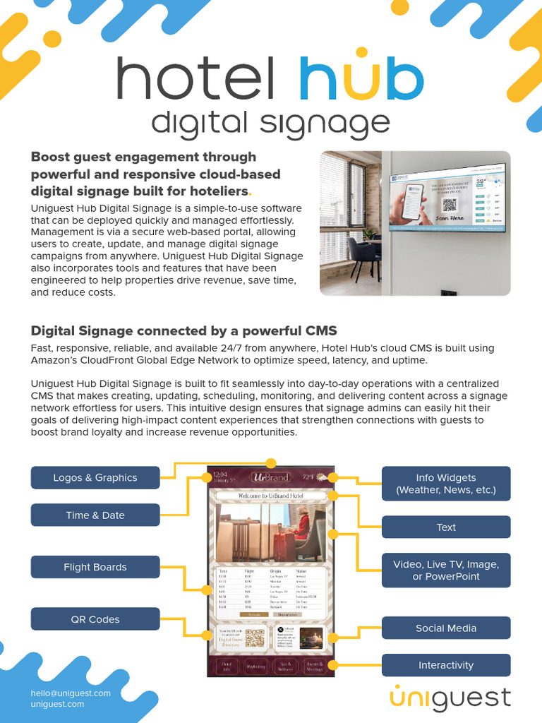 Uniguest Hub: Digital Signage Solutions | PDF | Computing | Computer ...