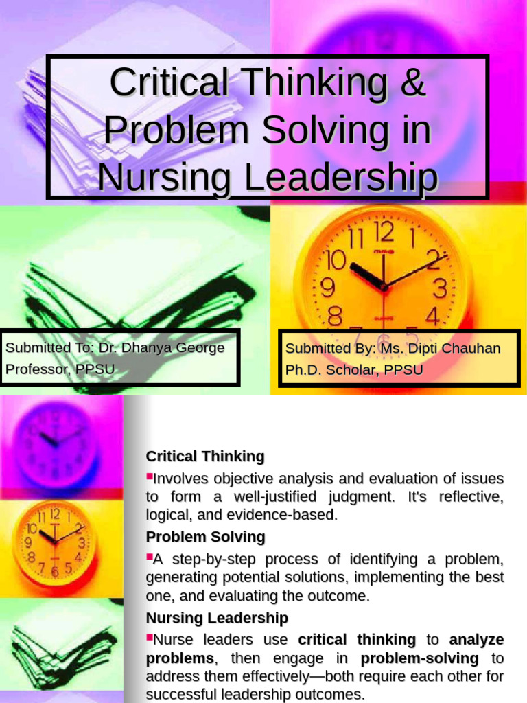 Problem Solving and Critical Thinking | PDF | Critical Thinking ...