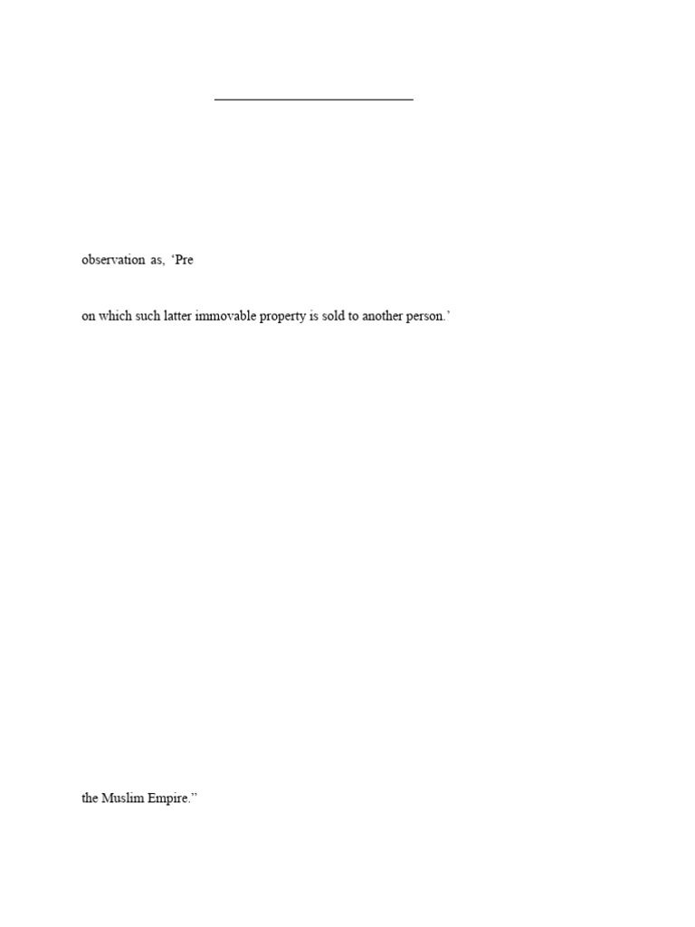 Understanding Muslim Law of Pre-emption | PDF | Property | Real Property