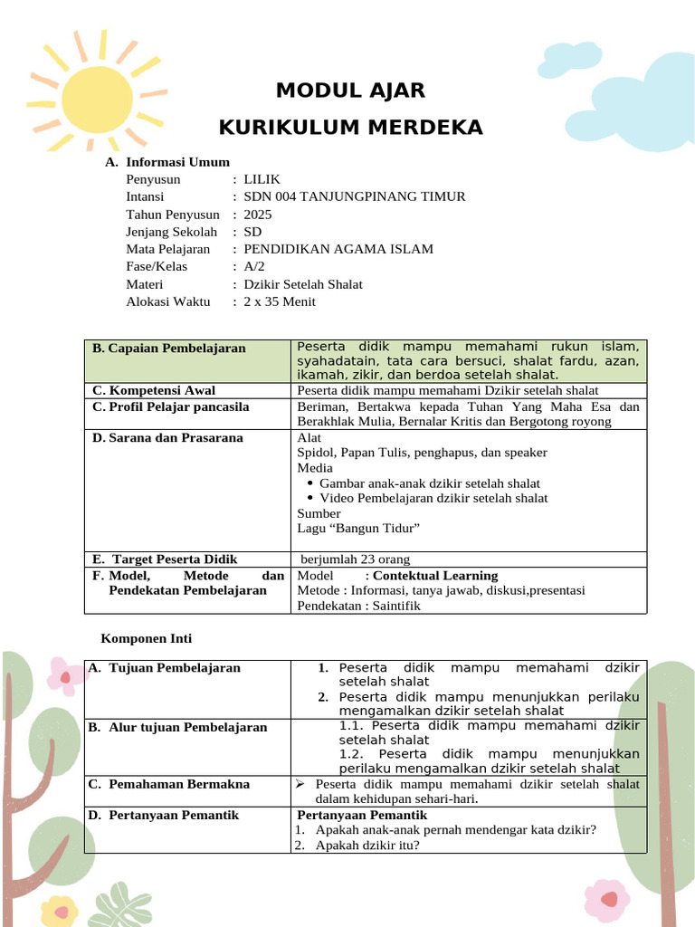 Modul Ajar Observasi Kawan Mak Busu | PDF