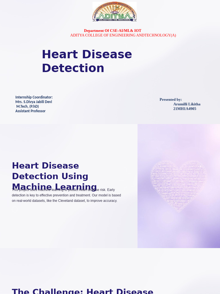 Heart Disease Detection Using Machine Learning | PDF | Support Vector Machine | Machine Learning