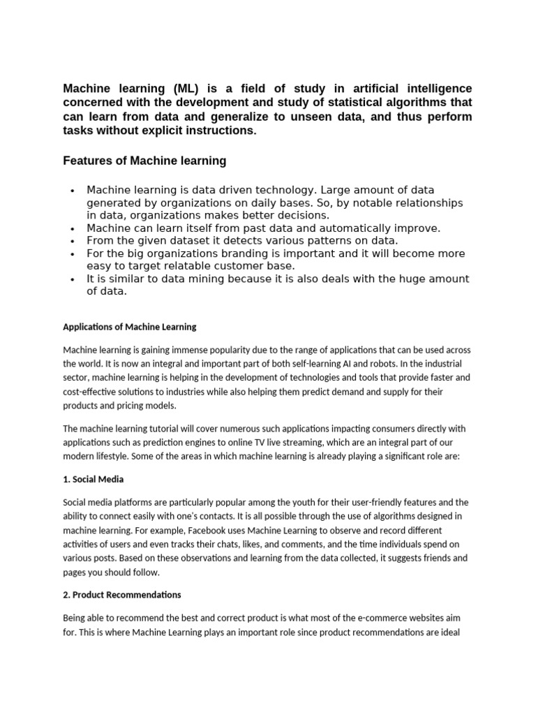 7 Machine Learning Algirithms | PDF | Machine Learning | Regression Analysis