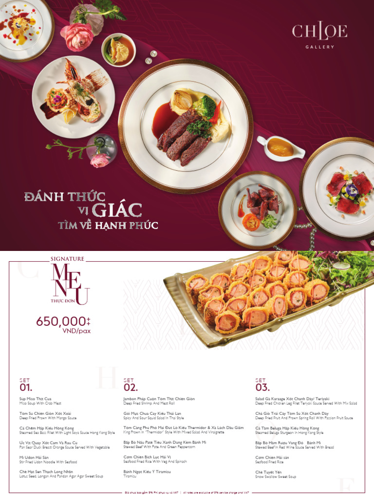 Menu - Chloe Gallery | PDF
