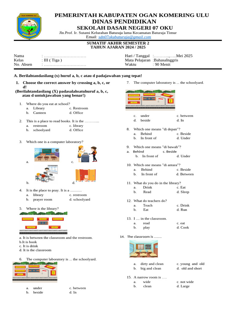 Sas Bhs Inggris Kelas III SMSTR 2 | PDF | Learning | Academia