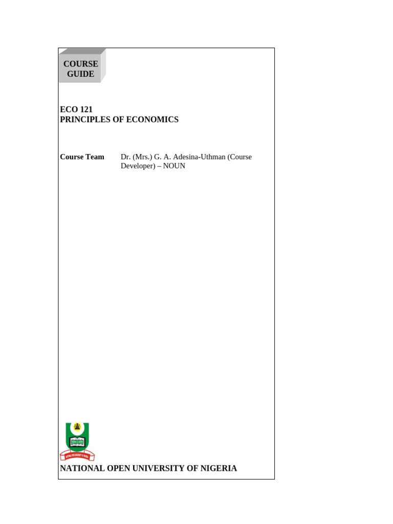 Eco 121 Principles of Economics444 | PDF | Economics | Monopoly