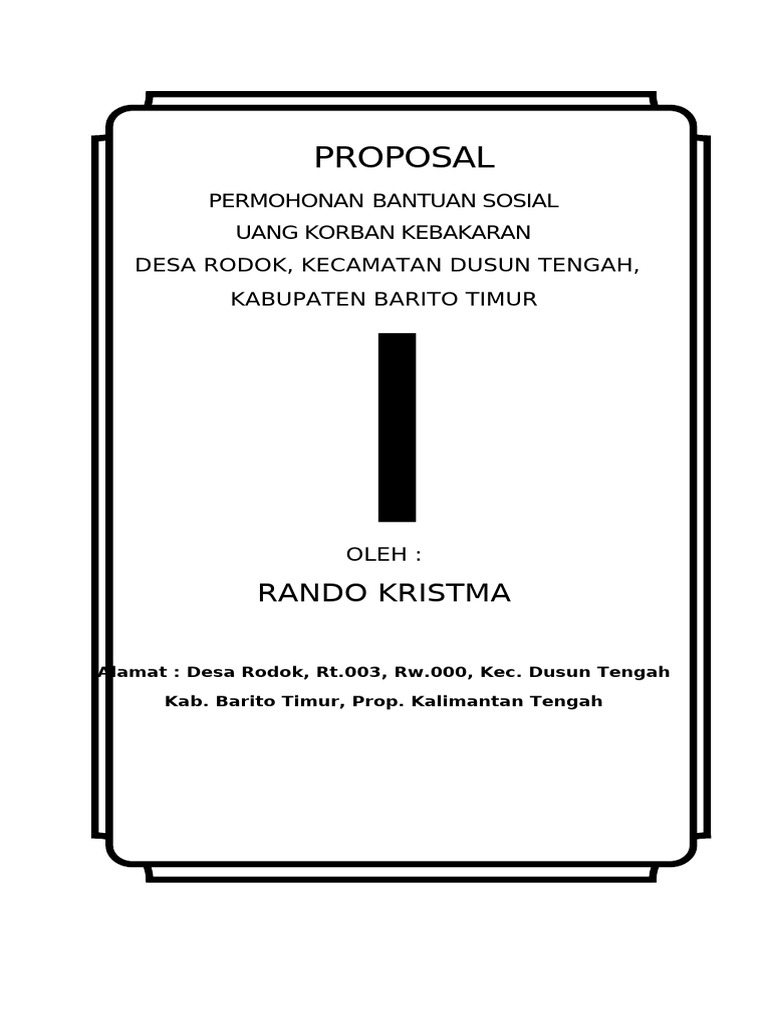 PROPOSAL Bantuan Rumah Sendang II | PDF