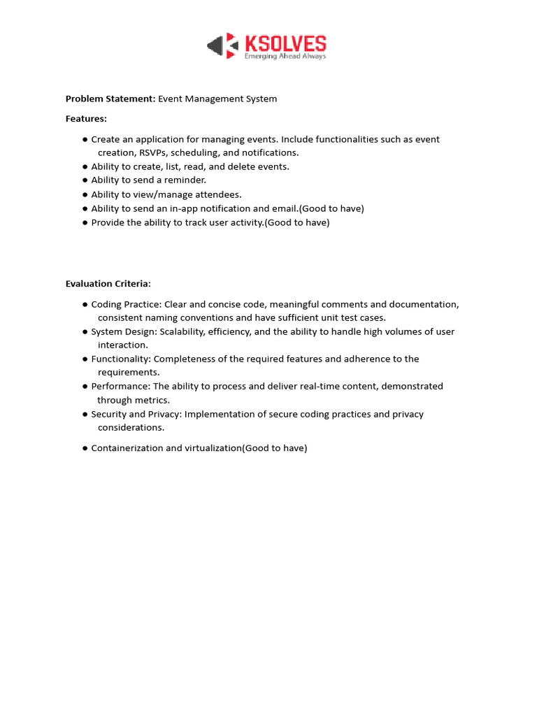 Problem Statement 2 - FullStack - Developer | PDF