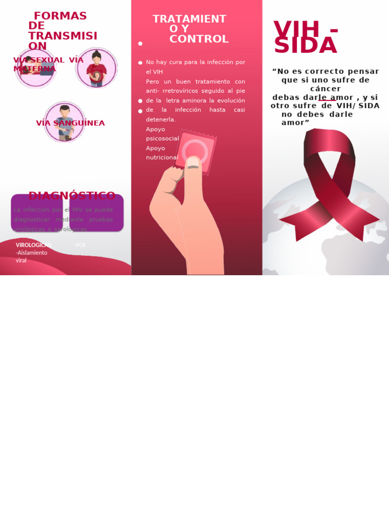 Triptico Vih | PDF | VIH | VIH / SIDA