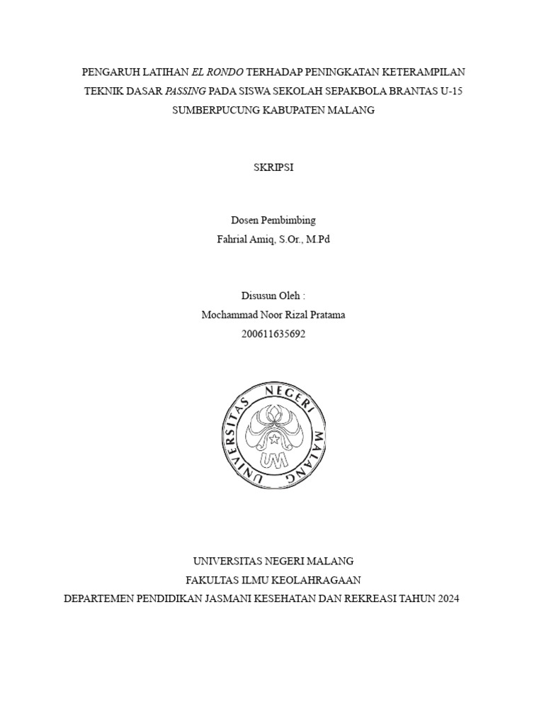 Full Draf Moch. Rizal Bismillah | PDF