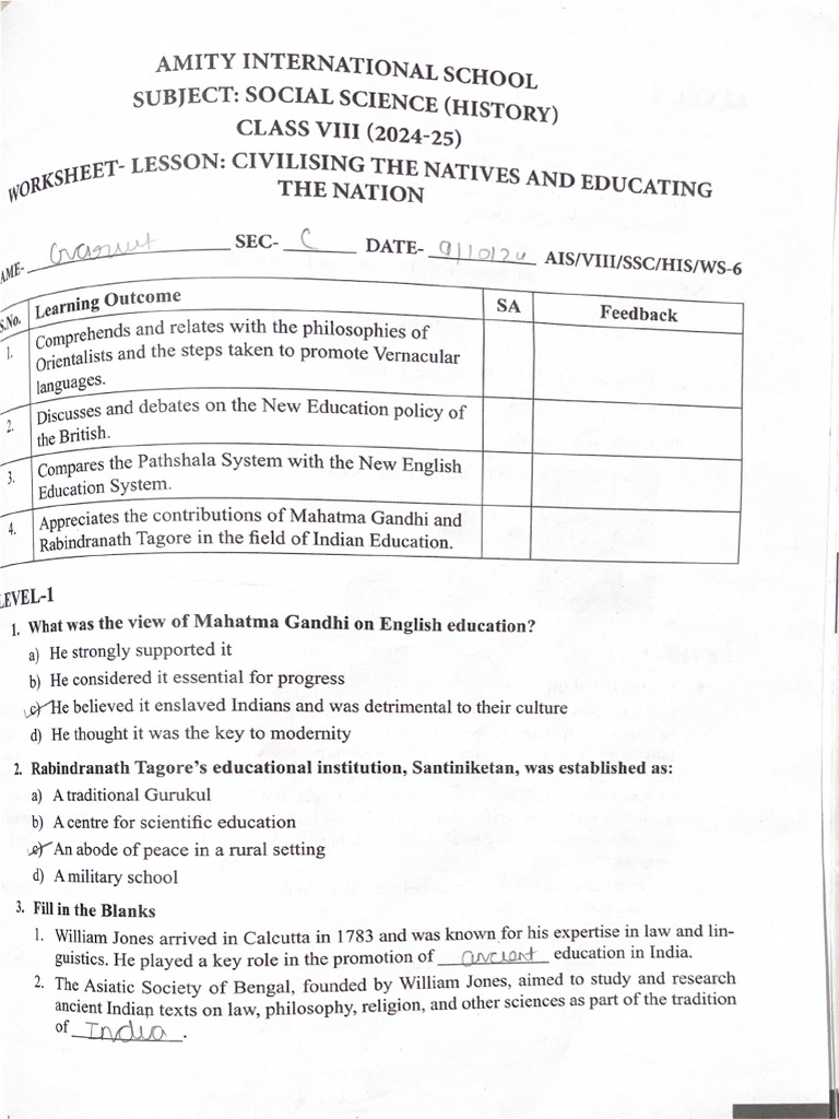 Integrated Worksheet | PDF