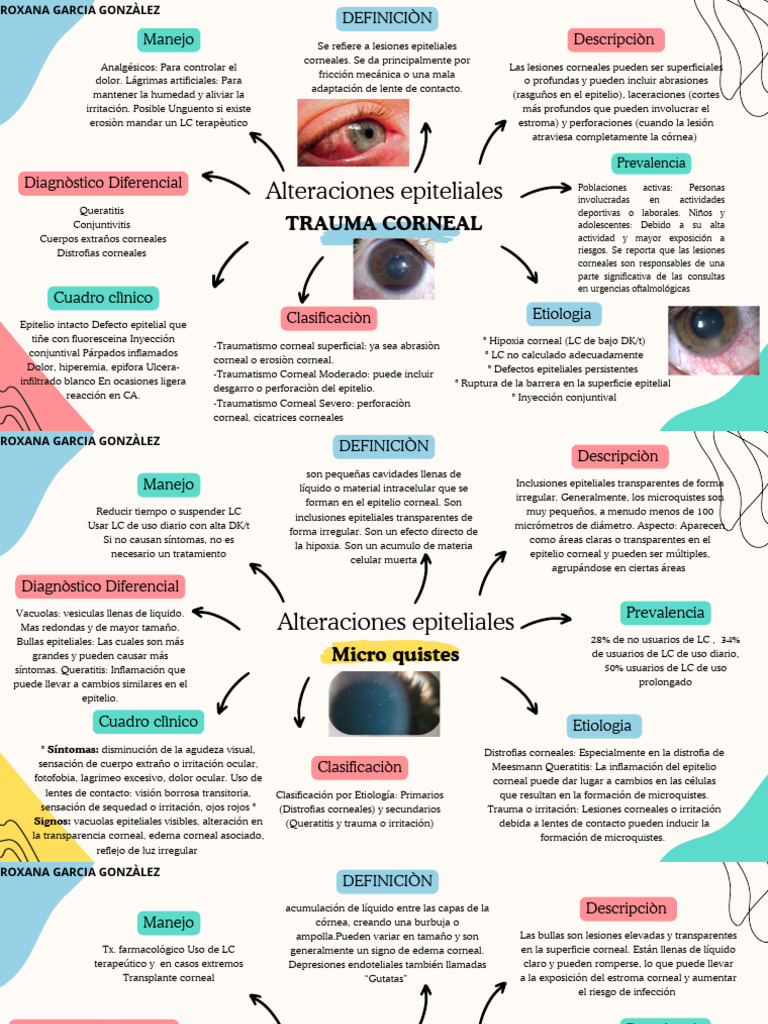 Alteraciones Epiteliales-Roxana Garcia G | PDF | Córnea | Inflamación
