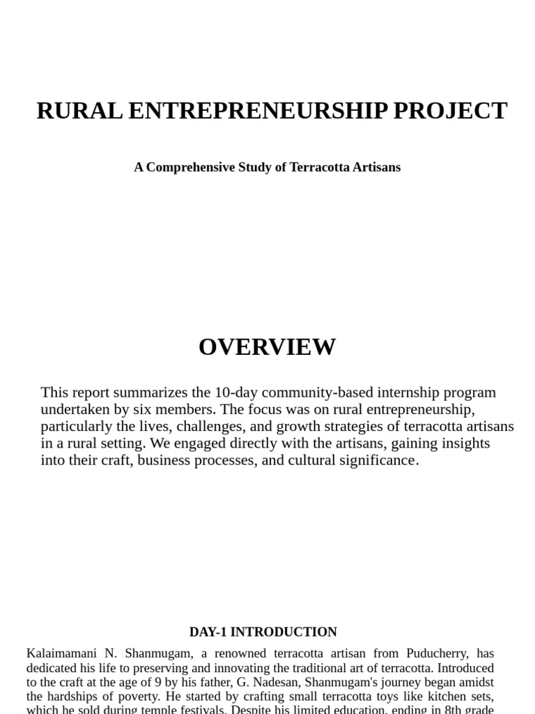 Rural Entrepreneurship Project | PDF | Taxes | Expense