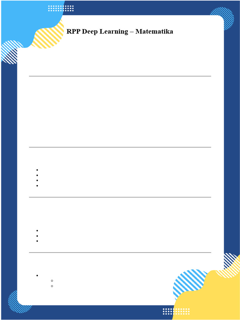 RPP Deep Learning Lanjutan MTK Mengenal Bangun Ruang Dan Fungsinya Ratna | PDF