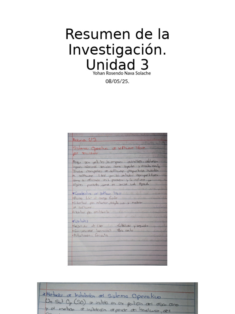 U3 Yrns Resumen | PDF