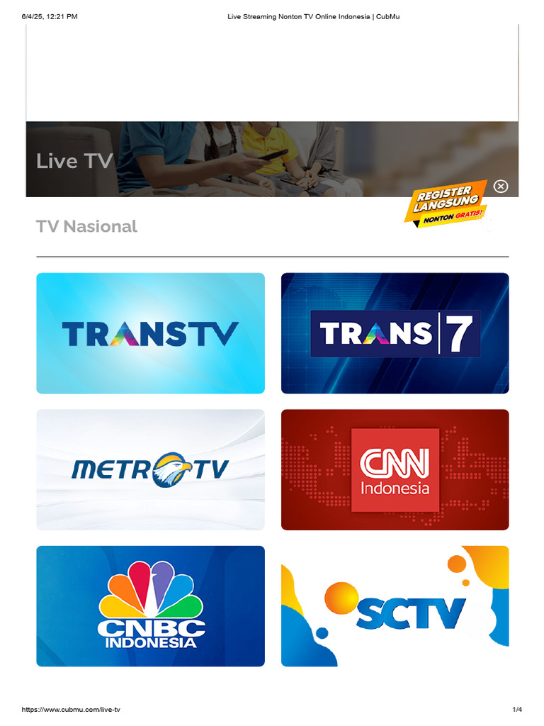Live Streaming TV Online Indonesia | PDF