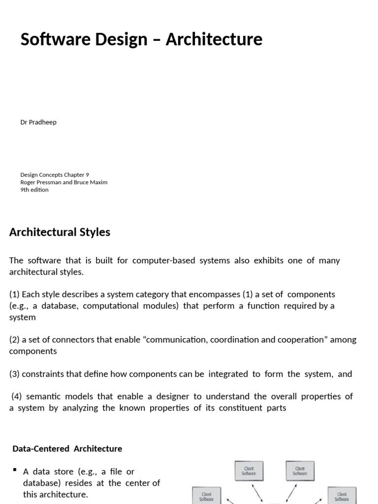 3.1 - SED Software Architecture | PDF | Model–View–Controller | Systems Engineering