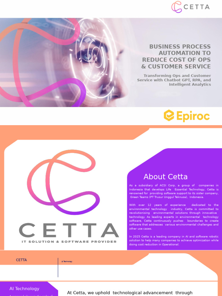 Epiroc Cetta - Business Process Automation | PDF | Automation ...