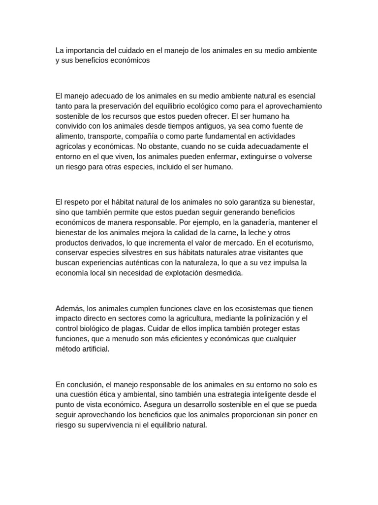 Ensayo Animales | PDF