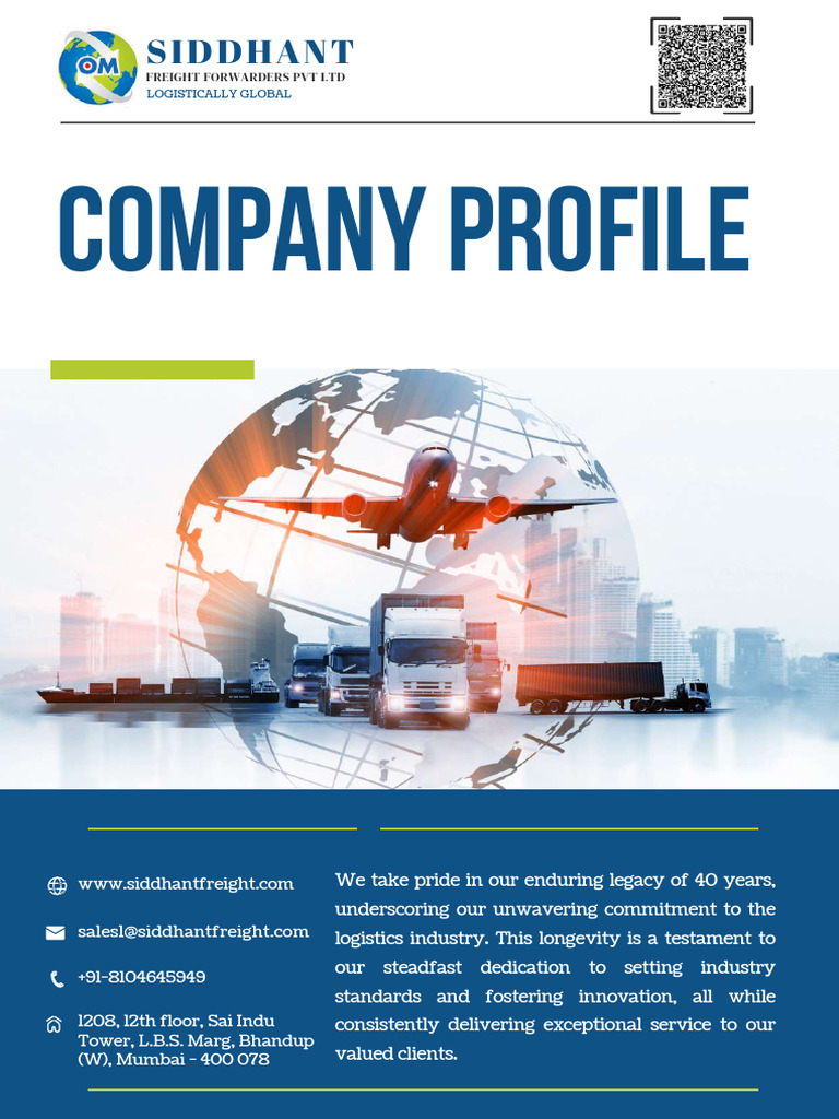 Siddhant Freight Forwarders - Company Profile | PDF | Cargo | Logistics