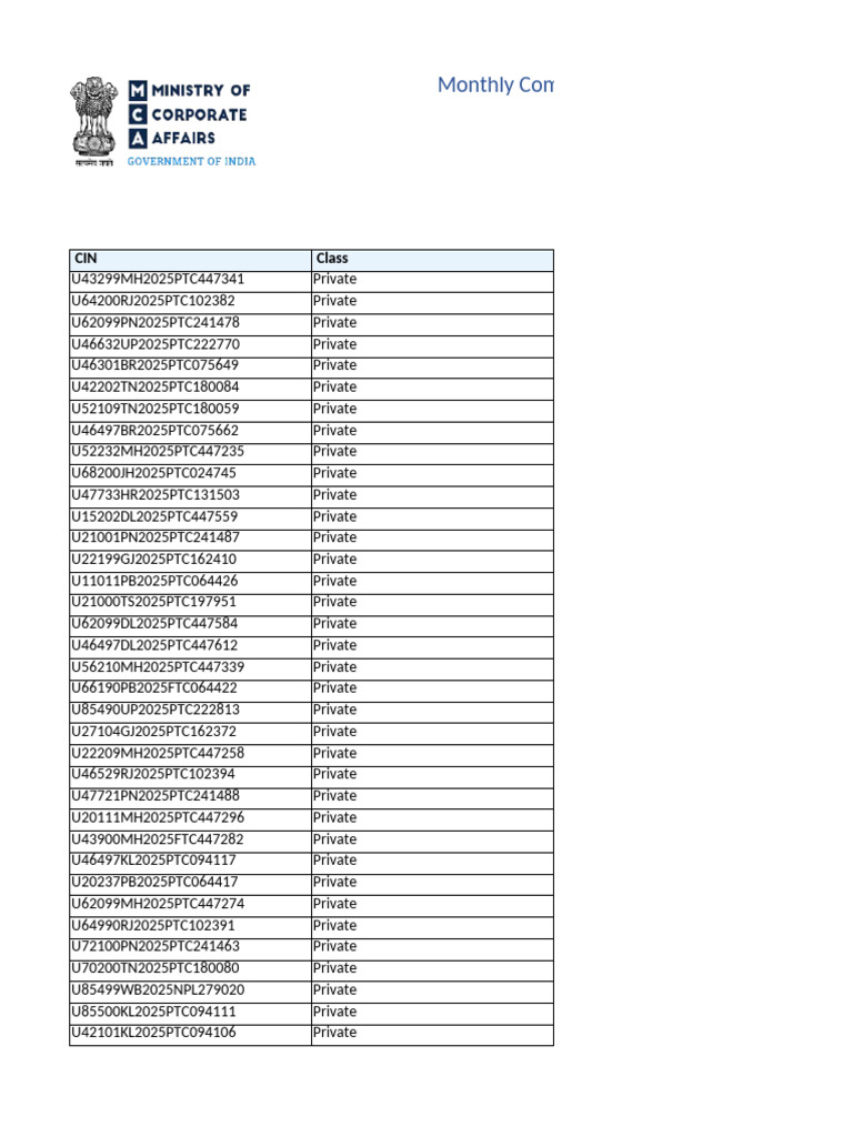 Incorporation Report 20250601 | PDF