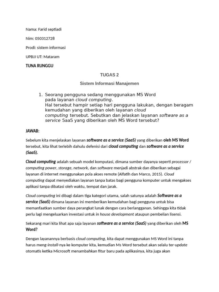 TGS 2 Sistem Informasi Manajemen | PDF