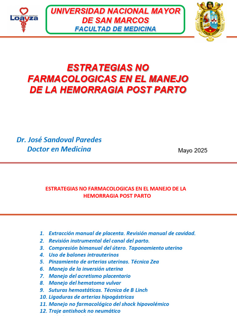 2025 Recursos Terapeuticos HPP FINAL | PDF | Parto | Especialidades Medicas