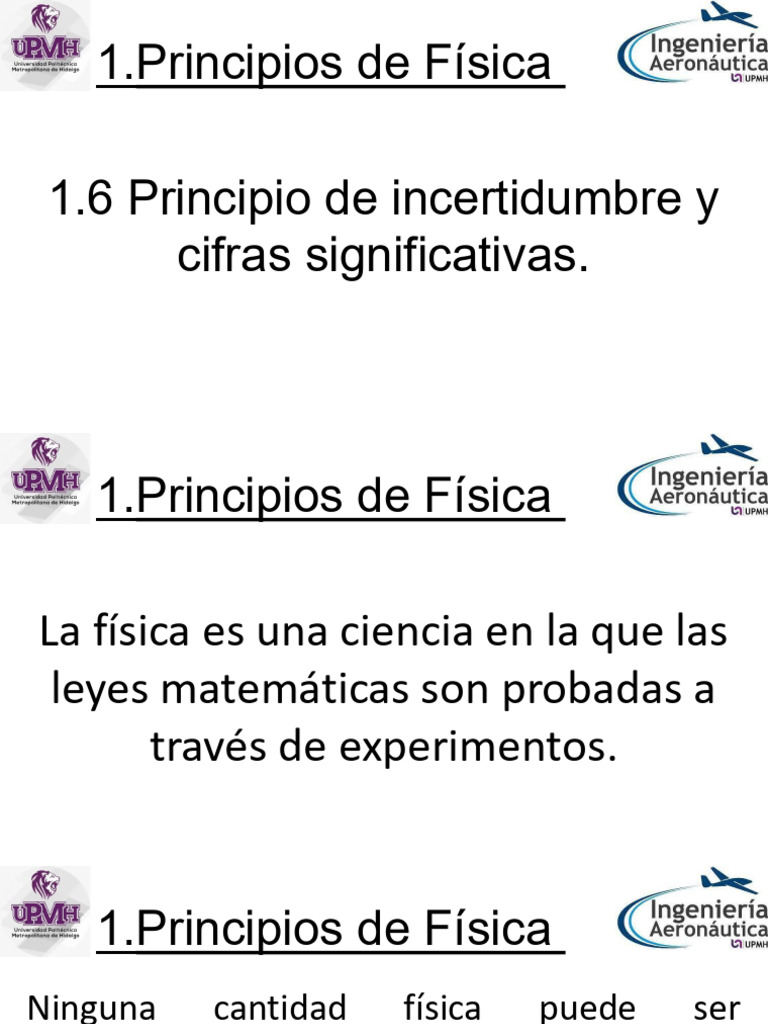 Principio de Incertidumbre y Cifras Significativas | PDF | Medición ...