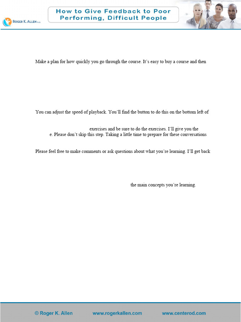 Feedback Handouts Combined V2 | PDF | Disciplines | Employment