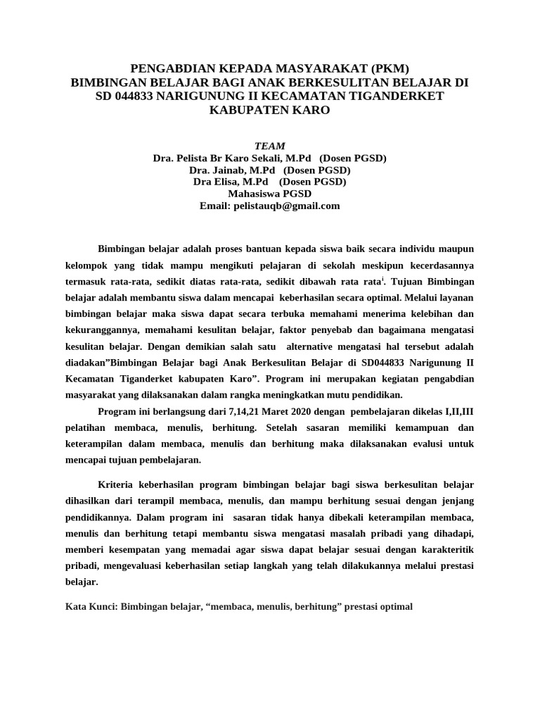 PKM Narigunung Ojs | PDF