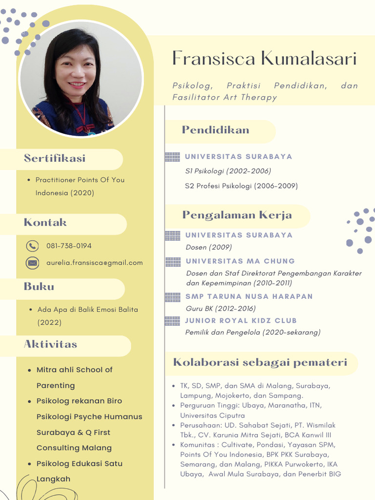 CV Fransisca - 082023 | PDF