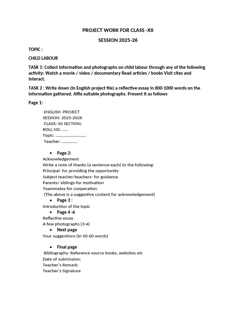 Xii Project | PDF