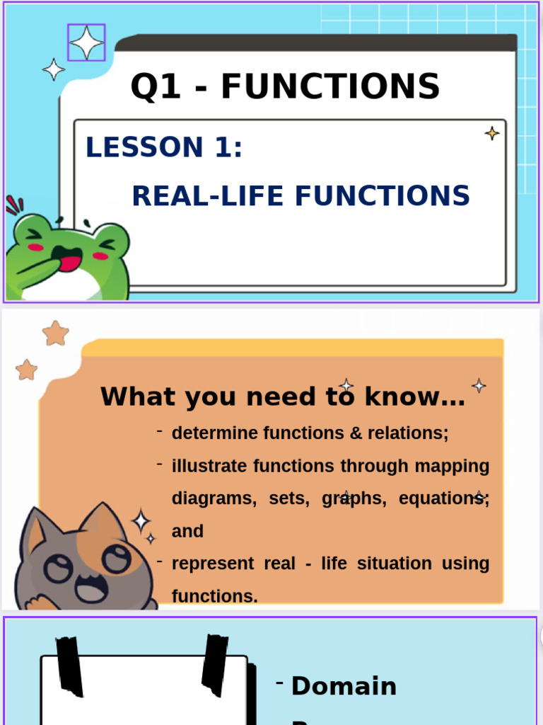 Real Life Functions - Lesson 1 | PDF | Function (Mathematics ...
