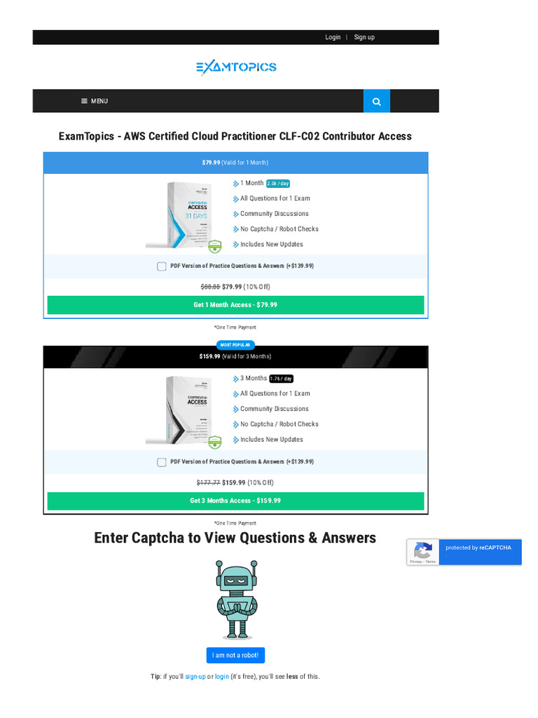 WWW Examtopics Com Exams Amazon Aws Certified Cloud Practitioner CDDHBDNDNLF c02 View 2 ...