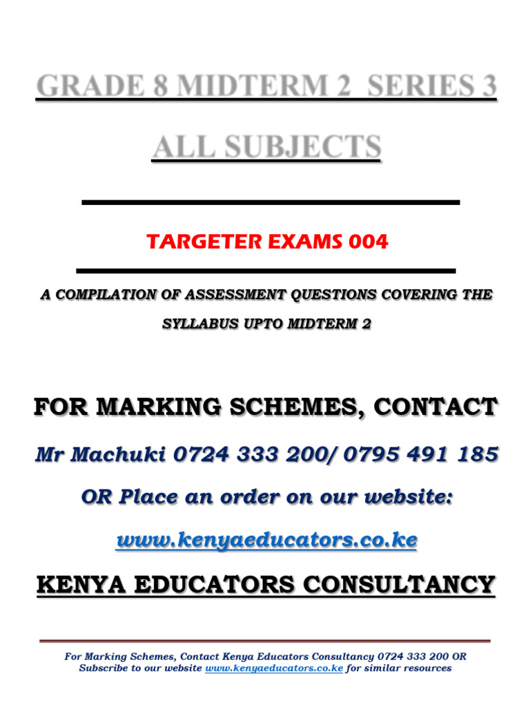 Grade 8 Midterm 2 Exam Questions | PDF