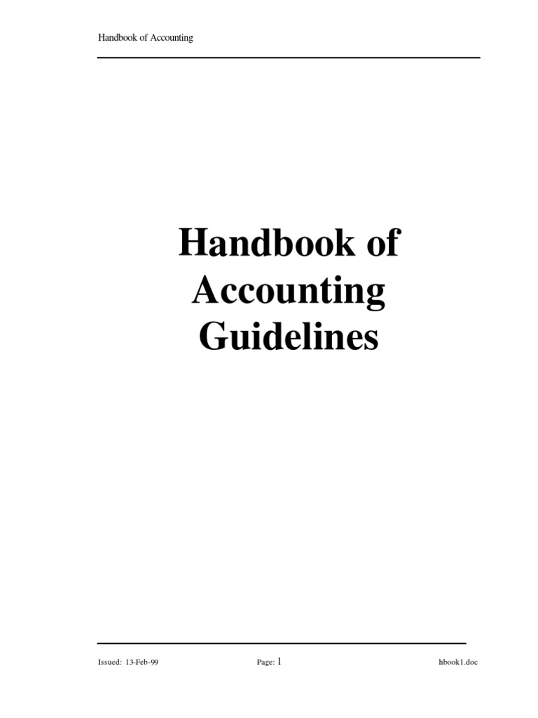02 Handbook Accounting Guidelines | PDF | Business | Finance & Money ...
