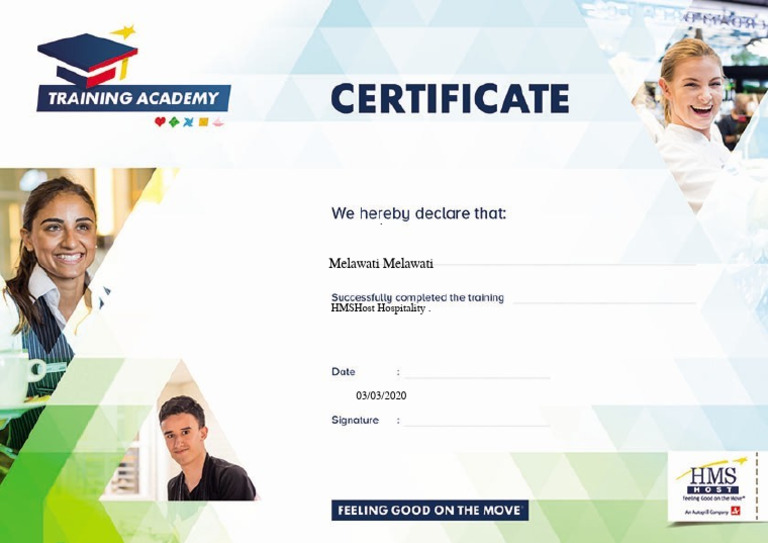 Certification HMSHost Hospitality Melawati | PDF