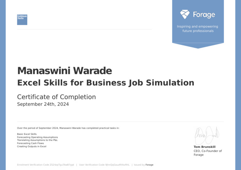 GS Excel Certi | PDF