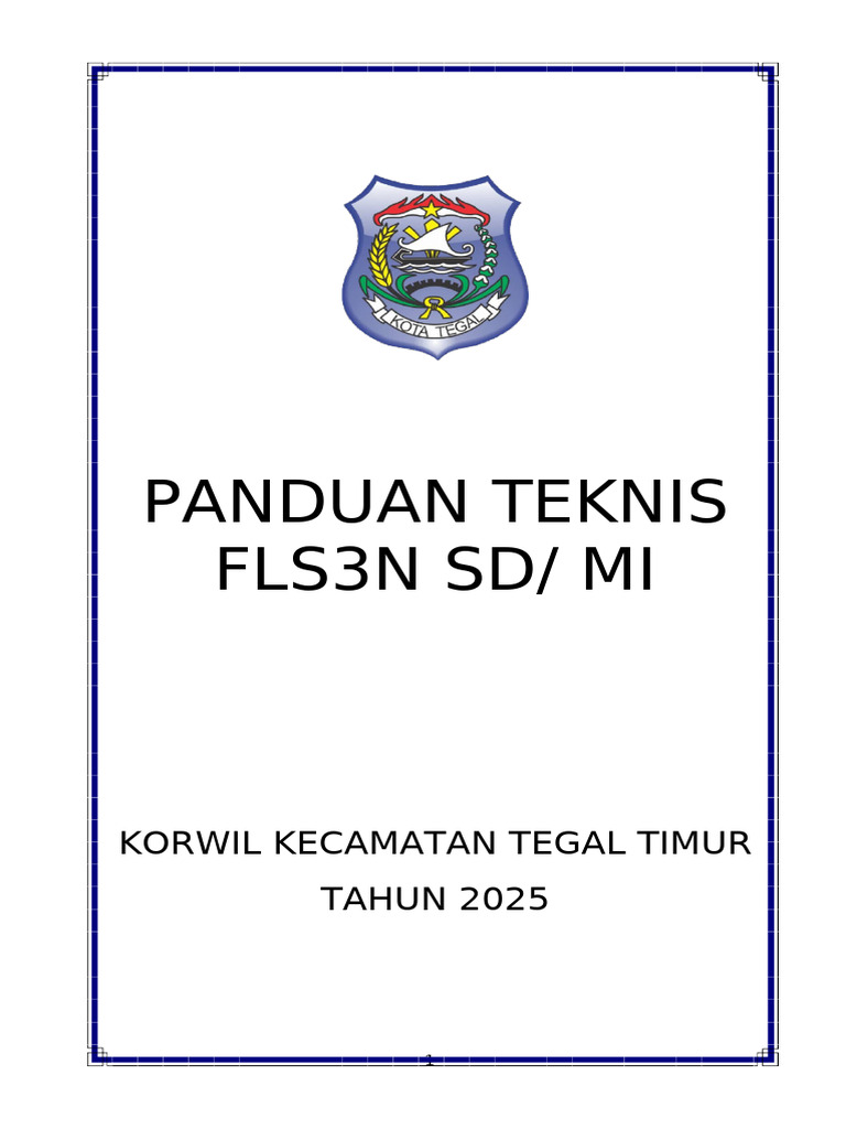 Juknis Fls3n Sd Korwil Tt | PDF
