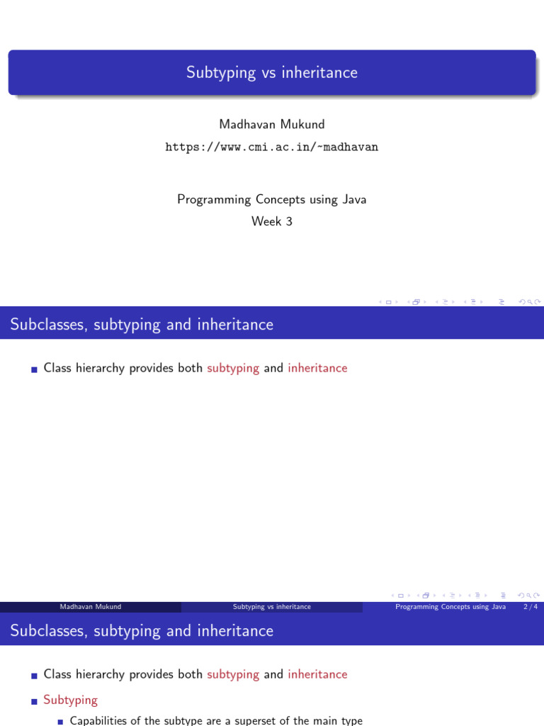 5 Week3 Subtyping Vs Inheritance | PDF | Inheritance (Object Oriented Programming) | Class ...