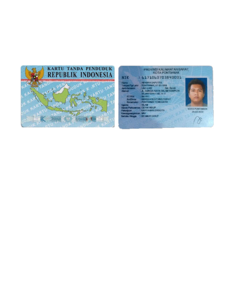 Cetak KTP Hendra | PDF