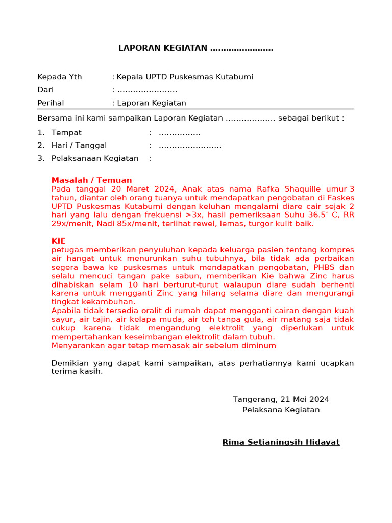 Form Kunjungan | PDF