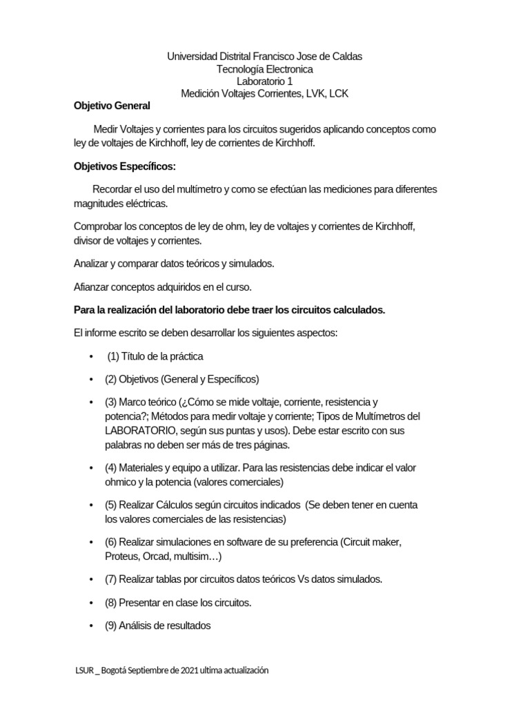 Medición de Voltajes y Corrientes en Circuitos | PDF | Red eléctrica ...