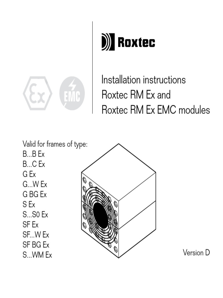 Ass2014009901 - D Roxtec RM Ex RM Emc Ex Modules en | PDF | Screw ...