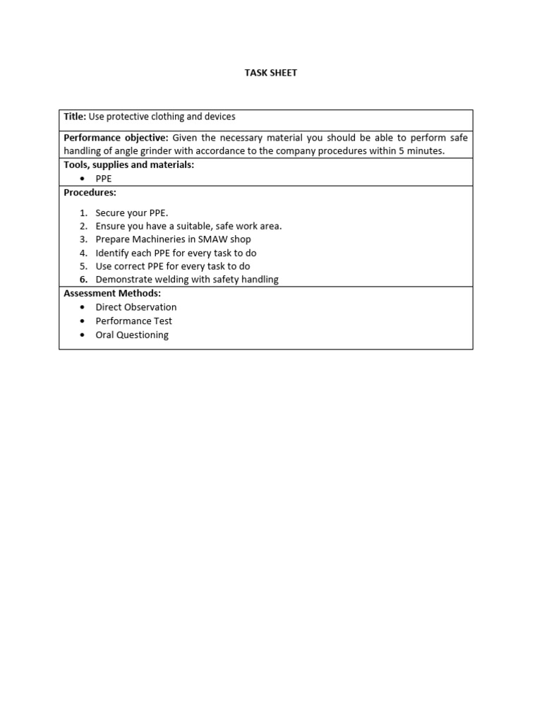 Task Sheet | PDF