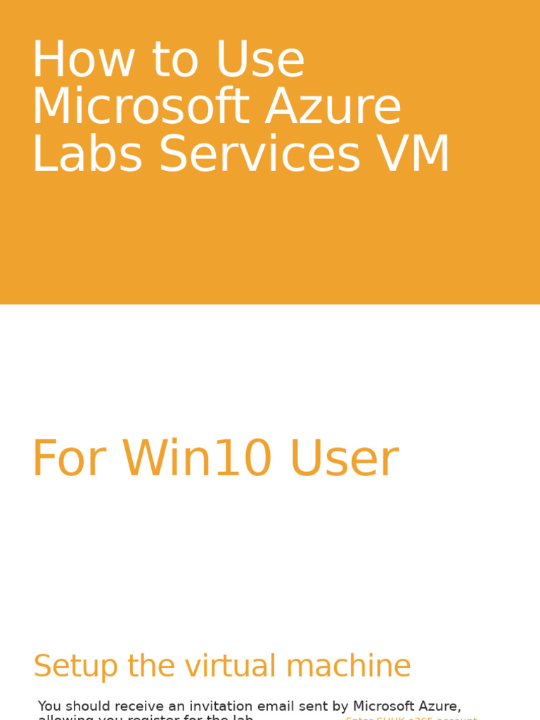 Using Microsoft Azure Labs | PDF | Virtual Machine | Remote Desktop Services