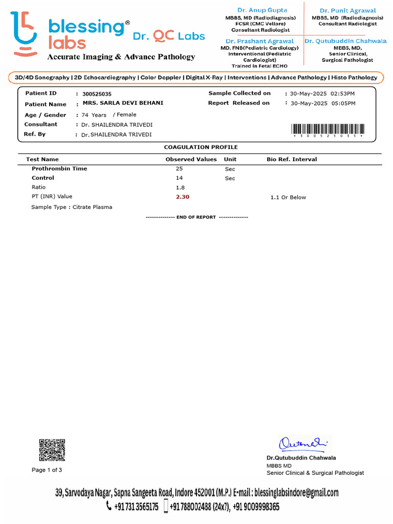 Mrs Sarla Devi Behani 30 05 2025 06 20 23 PM | PDF | Clinical Medicine ...