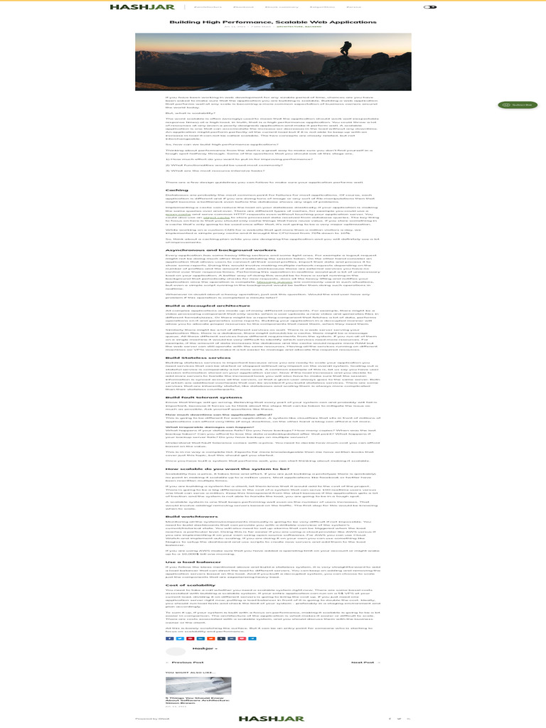 Building High Performance, Scalable Web Applications | PDF | Cache (Computing) | Scalability