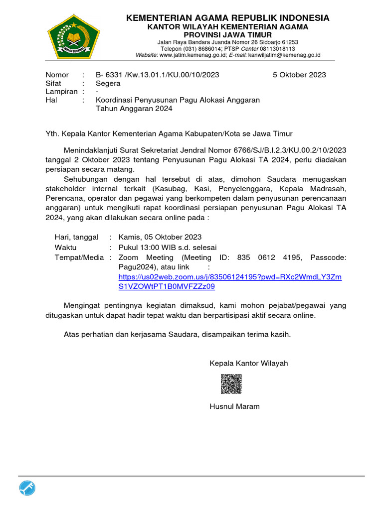 Koordinasi Penyusunan PAA 2024 | PDF